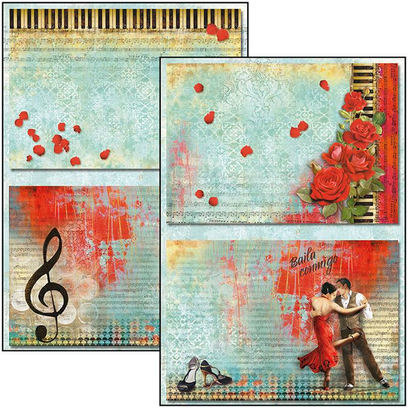 Set de papier A4 Tango 9f - Creative Pad Ciao Bella Papercrafting