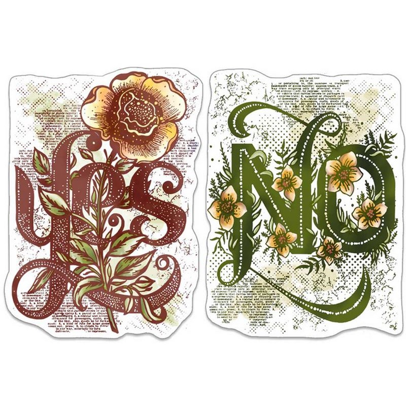 Tampons clear Yes No – Bad Girls - Ciao Bella Stamps