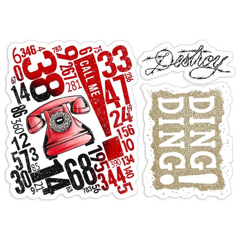 Tampons clear Call Me ! – Bad Girls - Ciao Bella Stamps