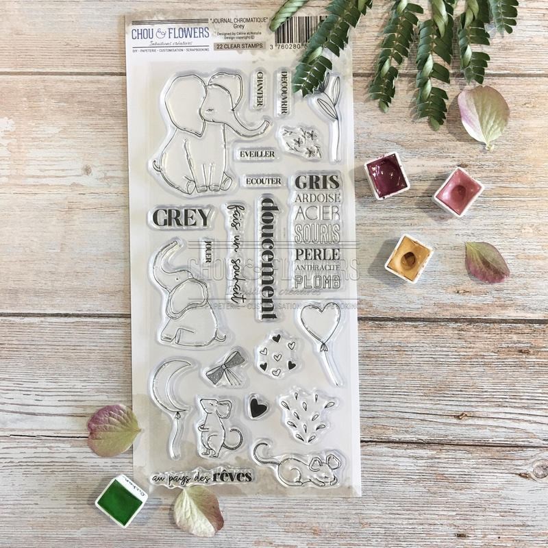 Tampons clear Grey - Journal Chromatique– Chou & Flowers