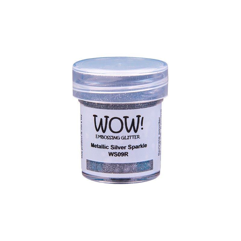 Embossing Glitter Powder Metallic Silver Sparkle 15ml - WOW