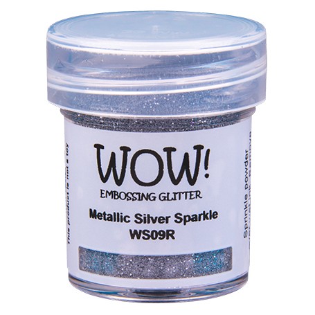 Embossing Glitter Powder Metallic Silver Sparkle 15ml - WOW