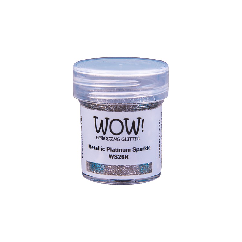 Embossing Glitter Powder Metallic Platinium Sparkle 15ml - WOW