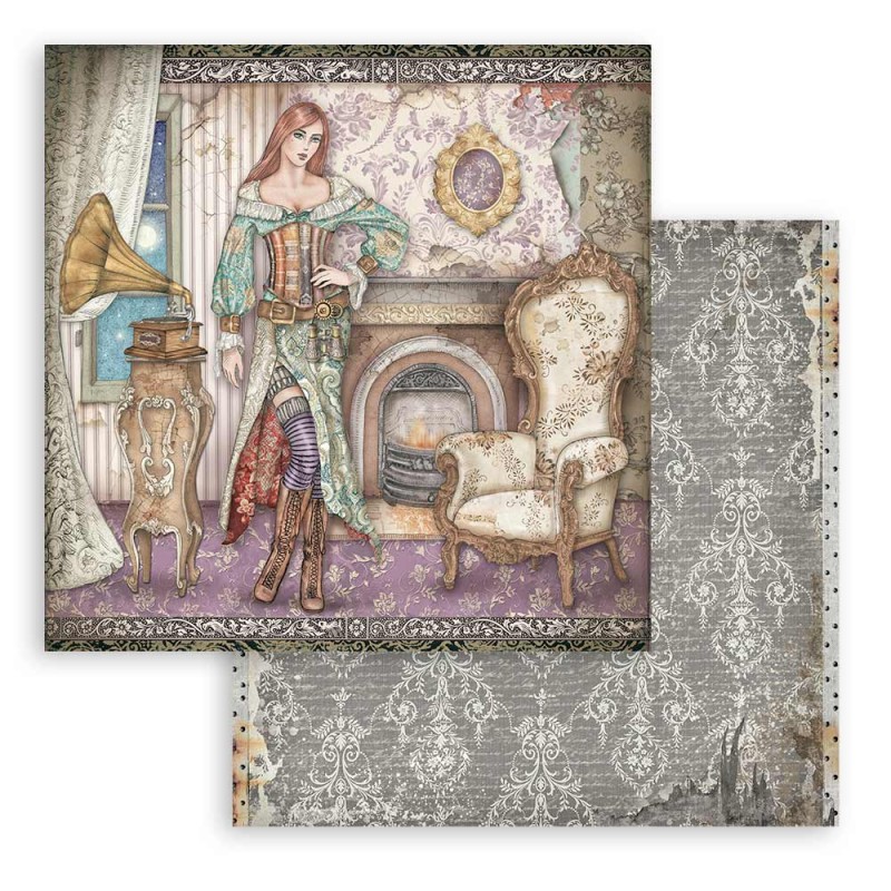 Papier 30x30 Gramophone 1f - Lady Vagabond Lifestyle - Stamperia
