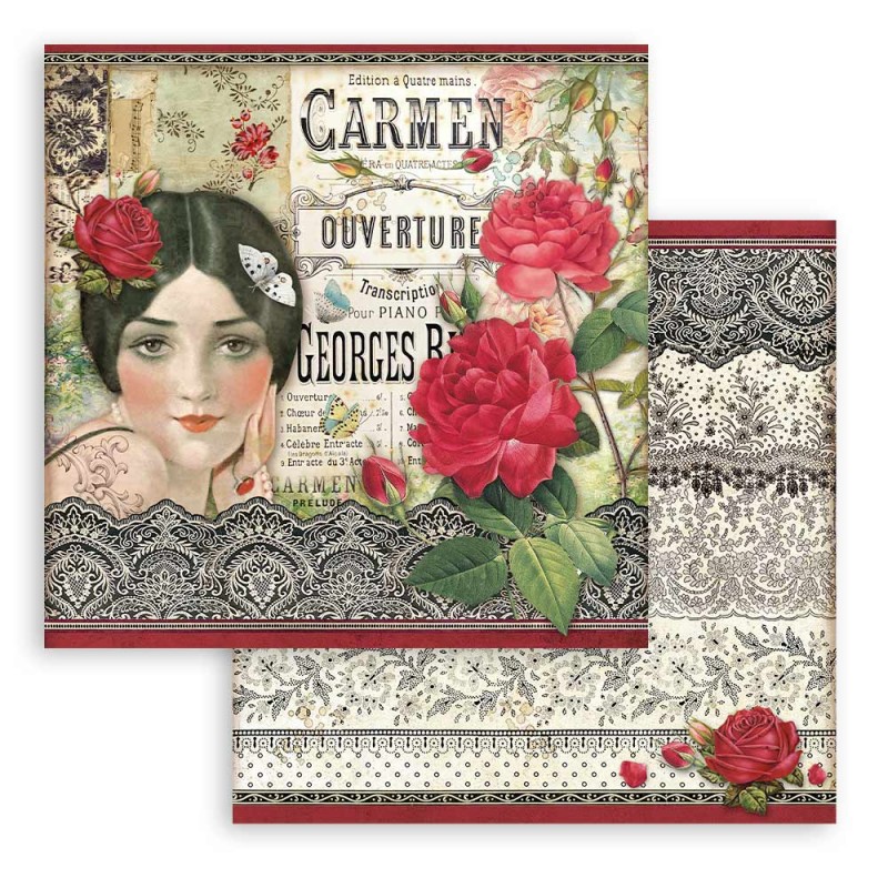 Papier 30x30 Carmen 1f - Desire - Stamperia