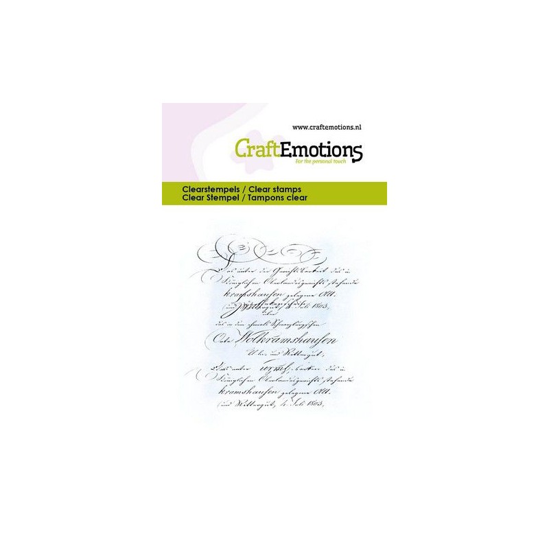 Tampon Background text - Craft Emotions Clear Stamps